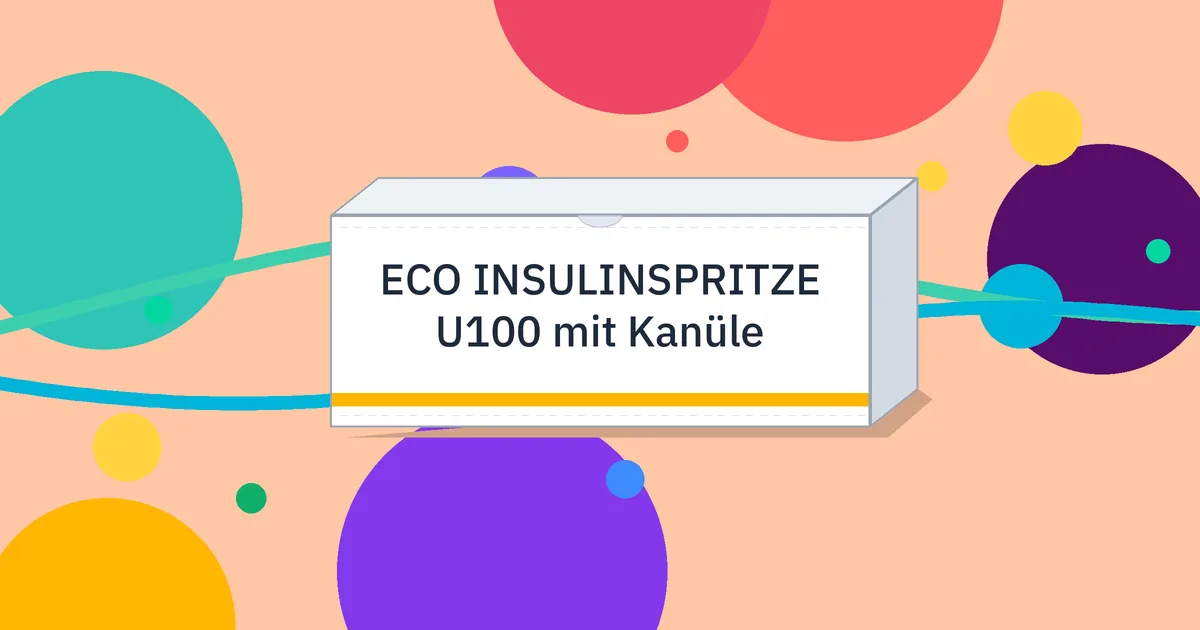 Symbolbild: Packung mit der Aufschrift ECO INSULINSPRITZE U100 mit Kanüle (PZN 10409842) – Verfügbarkeit und Bezug in Apotheken in Frankfurt am Main
