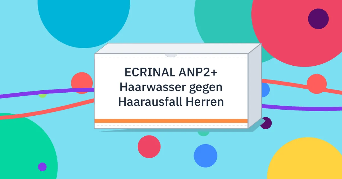 Symbolbild: Packung mit der Aufschrift ECRINAL ANP2+ Haarwasser gegen Haarausfall Herren (PZN 12372155) – Verfügbarkeit und Bezug in Apotheken in Frankfurt am Main