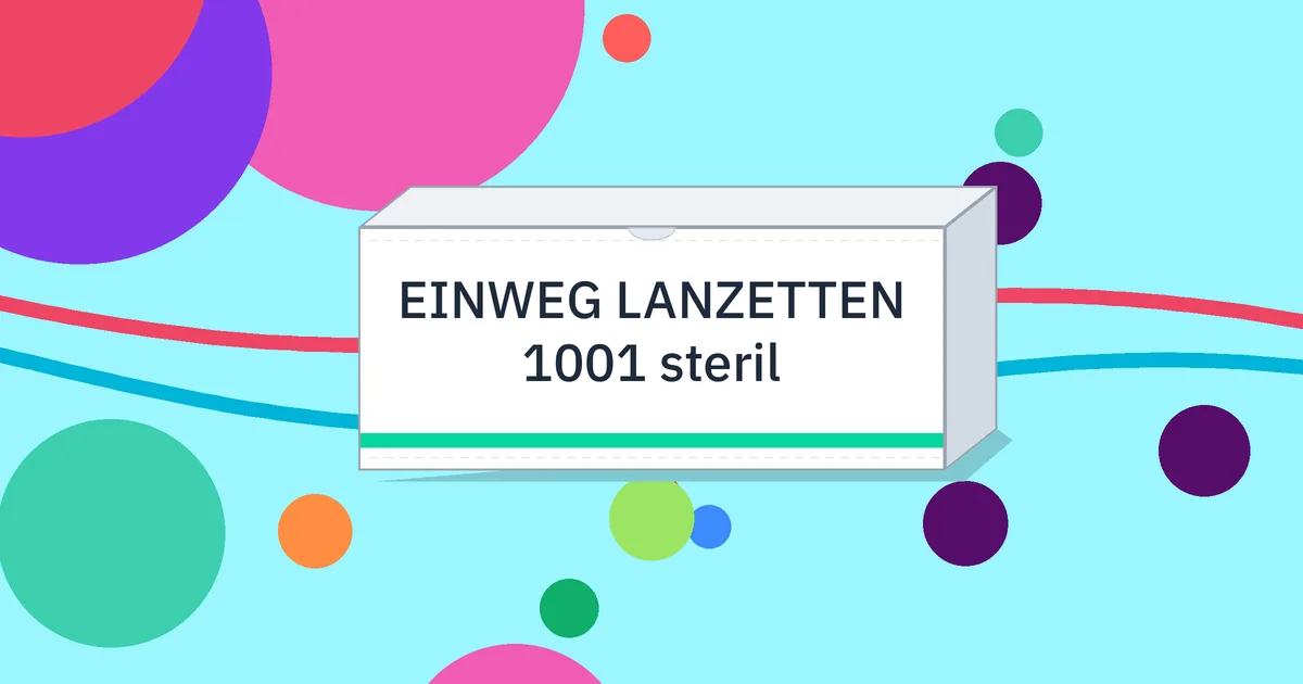 Symbolbild: Packung mit der Aufschrift EINWEG LANZETTEN 1001 steril (PZN 10831334) – Verfügbarkeit und Bezug in Apotheken in Frankfurt am Main