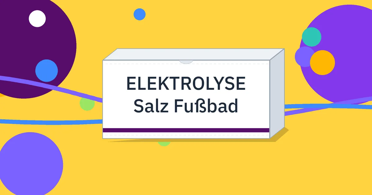 Symbolbild: Packung mit der Aufschrift ELEKTROLYSE Salz Fußbad (PZN 19404065) – Verfügbarkeit und Bezug in Apotheken in Frankfurt am Main