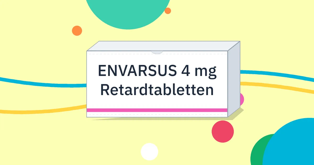 Symbolbild: Packung mit der Aufschrift ENVARSUS 4 mg Retardtabletten (PZN 13577474) – Verfügbarkeit und Bezug in Apotheken in Frankfurt am Main