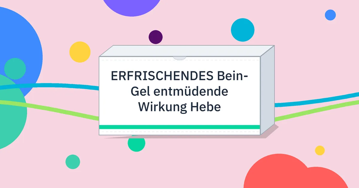 Symbolbild: Packung mit der Aufschrift ERFRISCHENDES Bein-Gel entmüdende Wirkung Hebe (PZN 20417682) – Verfügbarkeit und Bezug in Apotheken in Frankfurt am Main