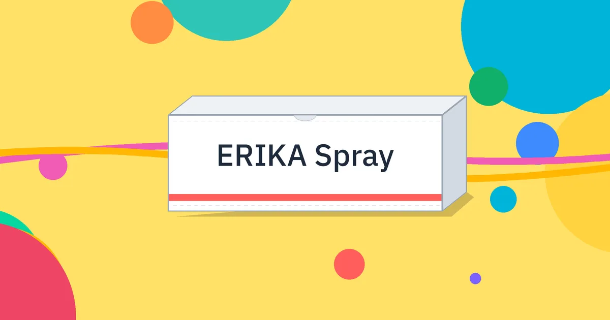 Symbolbild: Packung mit der Aufschrift ERIKA Spray (PZN 11712494) – Verfügbarkeit und Bezug in Apotheken in Frankfurt am Main
