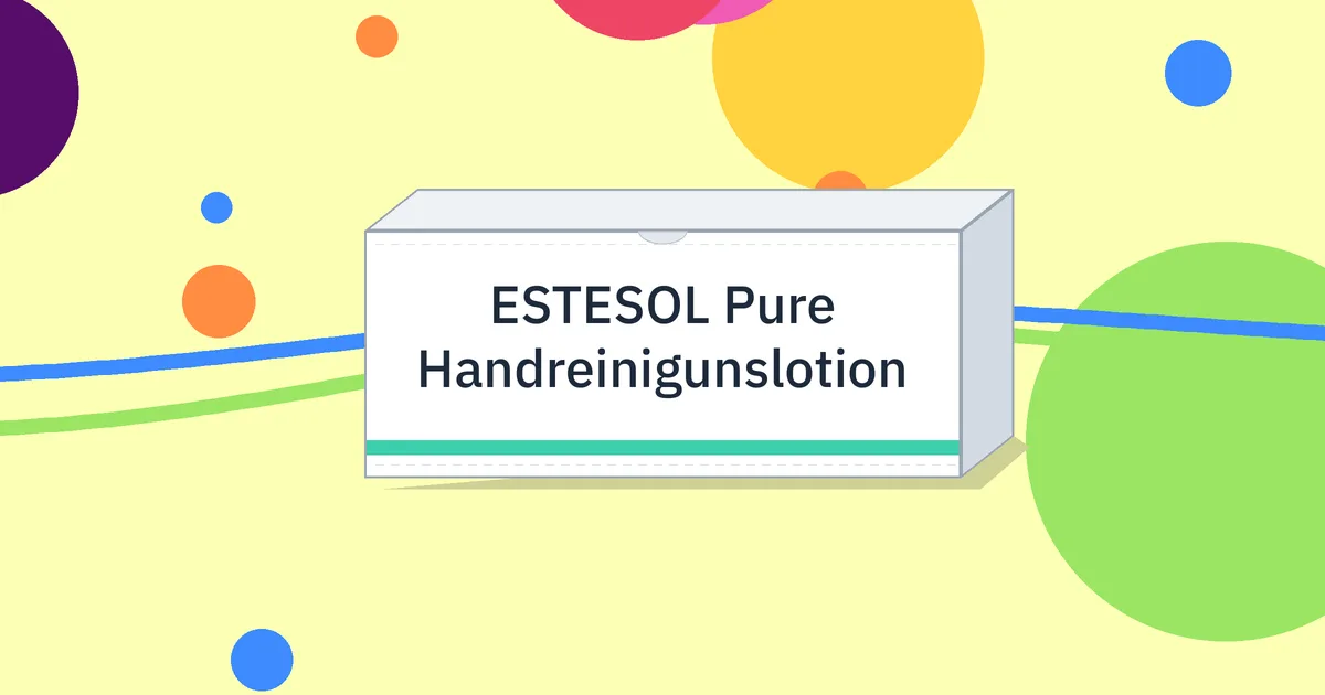 Symbolbild: Packung mit der Aufschrift ESTESOL Pure Handreinigunslotion (PZN 16748806) – Verfügbarkeit und Bezug in Apotheken in Frankfurt am Main