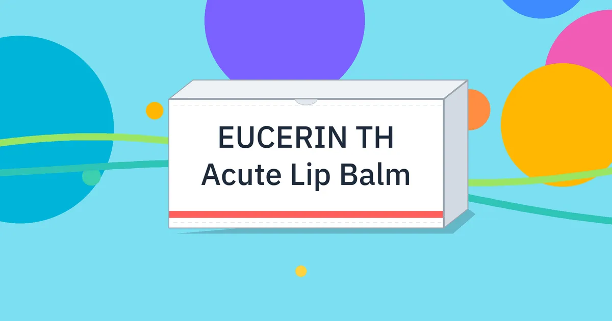 Symbolbild: Packung mit der Aufschrift EUCERIN TH Acute Lip Balm (PZN 19358514) – Verfügbarkeit und Bezug in Apotheken in Frankfurt am Main