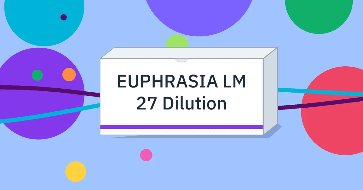 Symbolbild: Packung mit der Aufschrift EUPHRASIA LM 27 Dilution (PZN 12846819) – Verfügbarkeit und Bezug in Apotheken in Frankfurt am Main