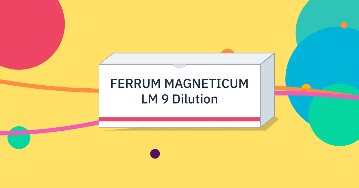 Symbolbild: Packung mit der Aufschrift FERRUM MAGNETICUM LM 9 Dilution (PZN 12849812) – Verfügbarkeit und Bezug in Apotheken in Frankfurt am Main