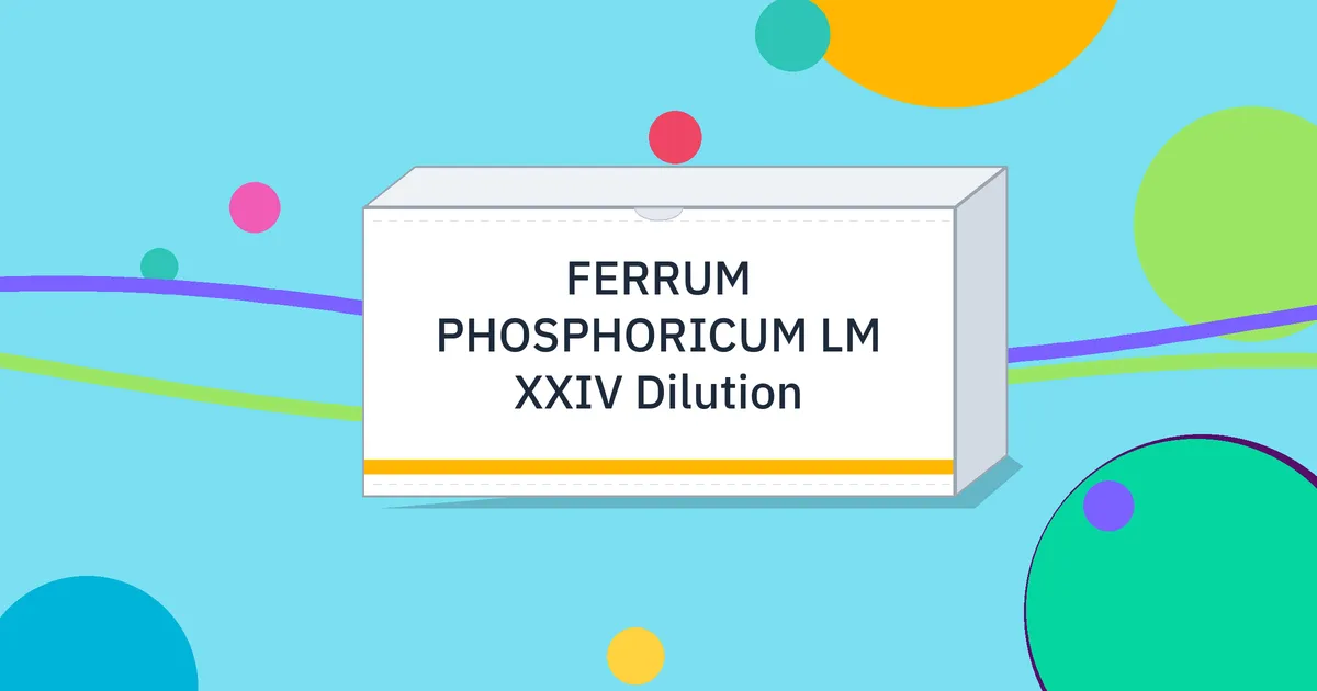 Symbolbild: Packung mit der Aufschrift FERRUM PHOSPHORICUM LM XXIV Dilution (PZN 02674576) – Verfügbarkeit und Bezug in Apotheken in Frankfurt am Main