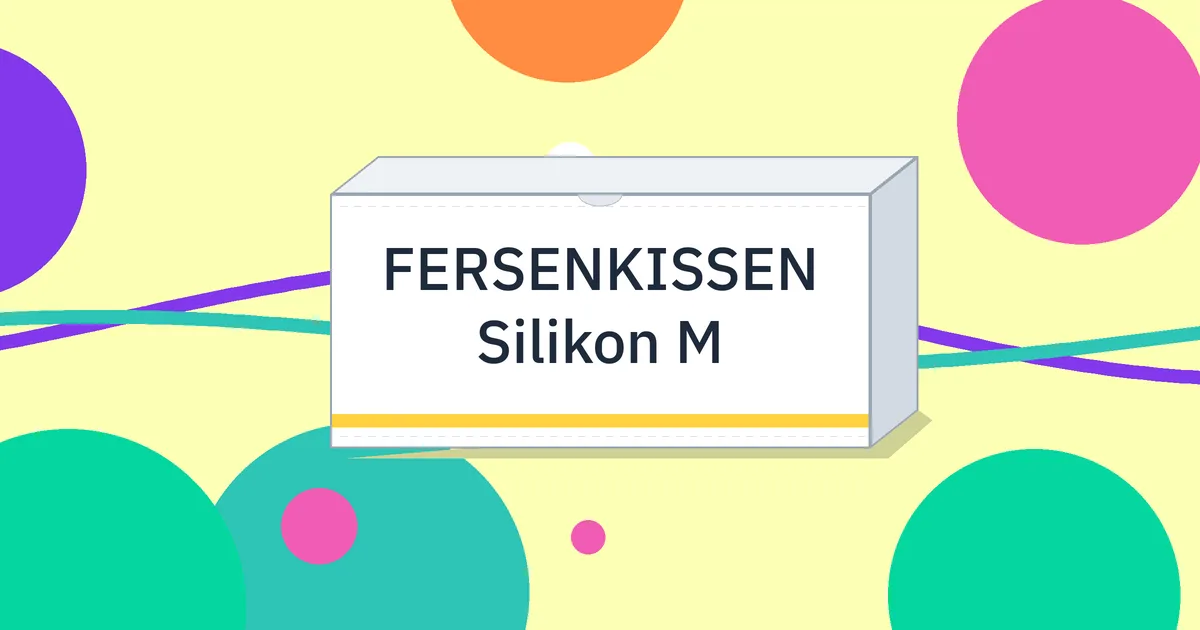 Symbolbild: Packung mit der Aufschrift FERSENKISSEN Silikon M (PZN 19072858) – Verfügbarkeit und Bezug in Apotheken in Frankfurt am Main