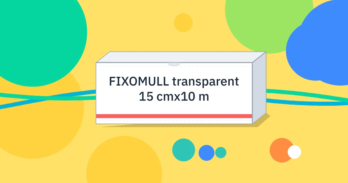 Symbolbild: Packung mit der Aufschrift FIXOMULL transparent 15 cmx10 m (PZN 17938644) – Verfügbarkeit und Bezug in Apotheken in Frankfurt am Main