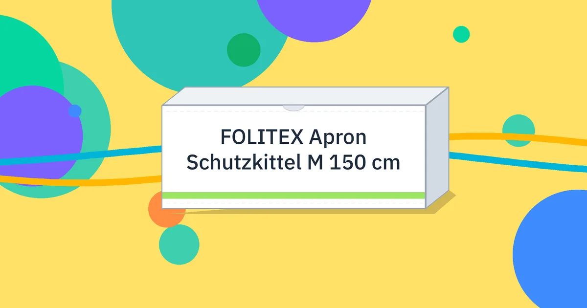 Symbolbild: Packung mit der Aufschrift FOLITEX Apron Schutzkittel M 150 cm (PZN 16662097) – Verfügbarkeit und Bezug in Apotheken in Frankfurt am Main