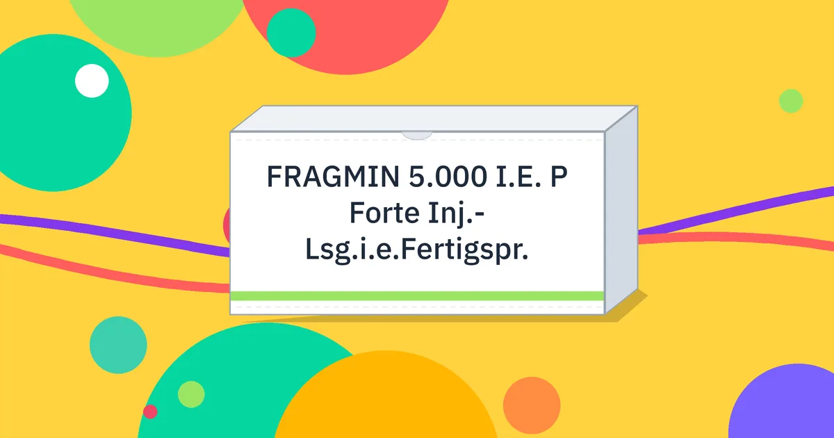 Symbolbild: Packung mit der Aufschrift FRAGMIN 5.000 I.E. P Forte Inj.-Lsg.i.e.Fertigspr. (PZN 07767271) – Verfügbarkeit und Bezug in Apotheken in Frankfurt am Main