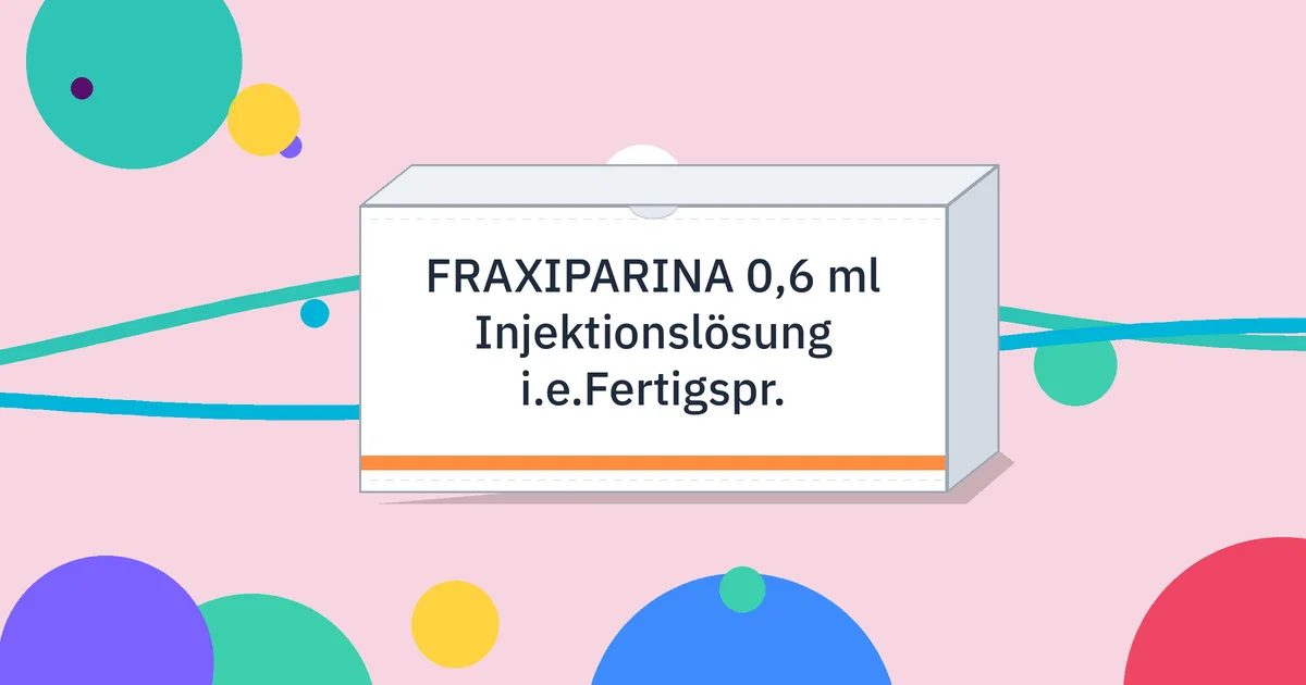 Symbolbild: Packung mit der Aufschrift FRAXIPARINA 0,6 ml Injektionslösung i.e.Fertigspr. (PZN 01975525) – Verfügbarkeit und Bezug in Apotheken in Frankfurt am Main