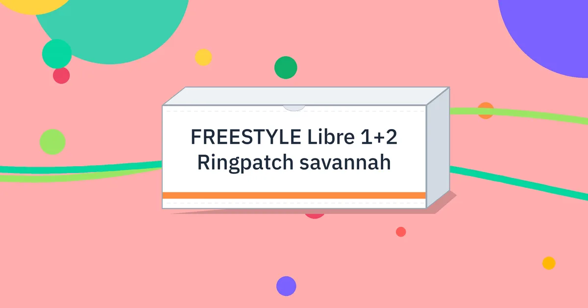 Symbolbild: Packung mit der Aufschrift FREESTYLE Libre 1+2 Ringpatch savannah (PZN 19866357) – Verfügbarkeit und Bezug in Apotheken in Frankfurt am Main