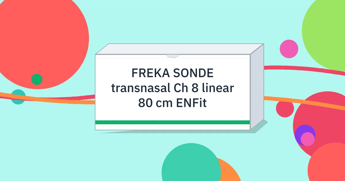 Symbolbild: Packung mit der Aufschrift FREKA SONDE transnasal Ch 8 linear 80 cm ENFit (PZN 12351035) – Verfügbarkeit und Bezug in Apotheken in Frankfurt am Main