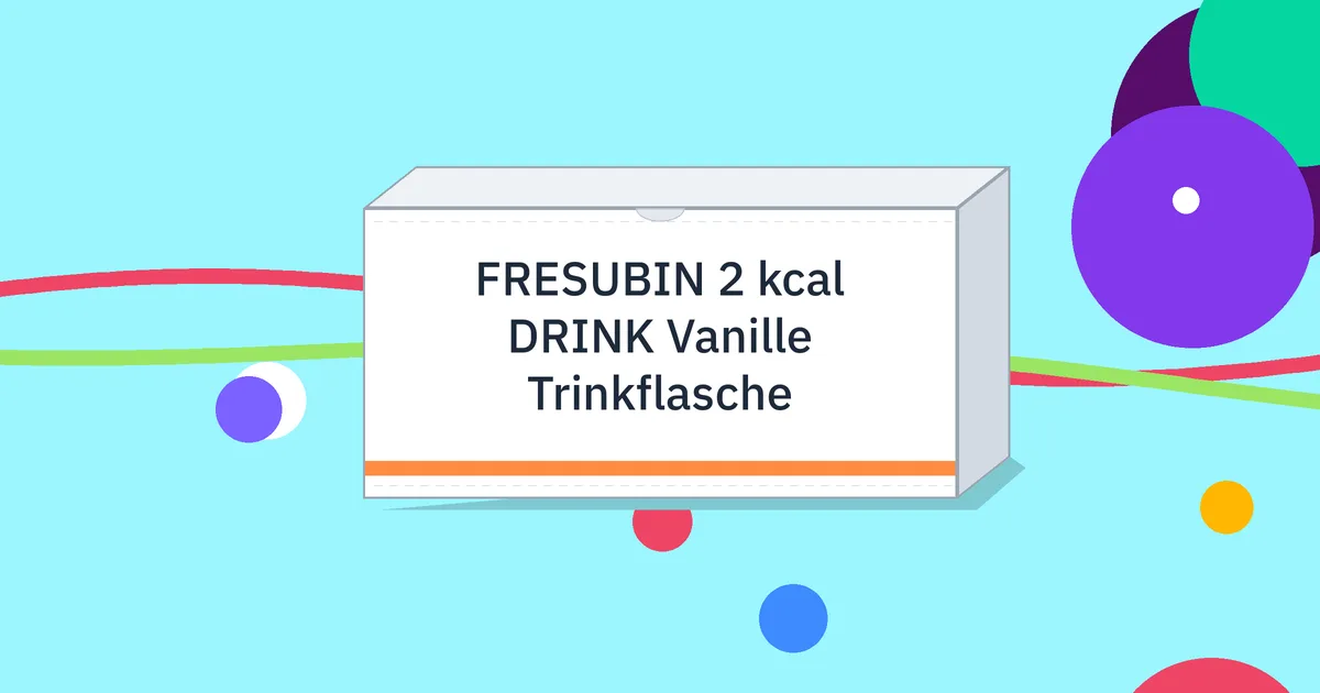 Symbolbild: Packung mit der Aufschrift FRESUBIN 2 kcal DRINK Vanille Trinkflasche (PZN 19750695) – Verfügbarkeit und Bezug in Apotheken in Frankfurt am Main