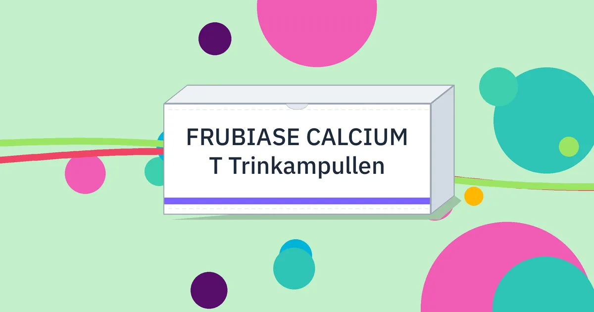 Symbolbild: Packung mit der Aufschrift FRUBIASE CALCIUM T Trinkampullen (PZN 03303818) – Verfügbarkeit und Bezug in Apotheken in Frankfurt am Main