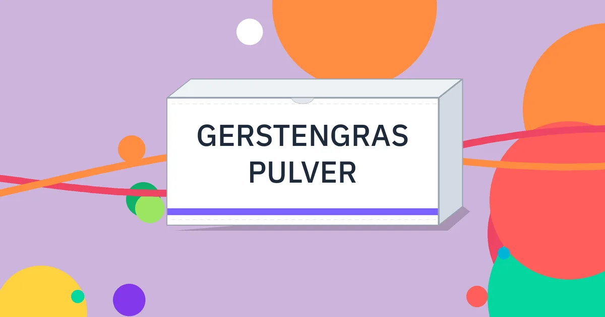 Symbolbild: Packung mit der Aufschrift GERSTENGRAS PULVER (PZN 11863394) – Verfügbarkeit und Bezug in Apotheken in Frankfurt am Main