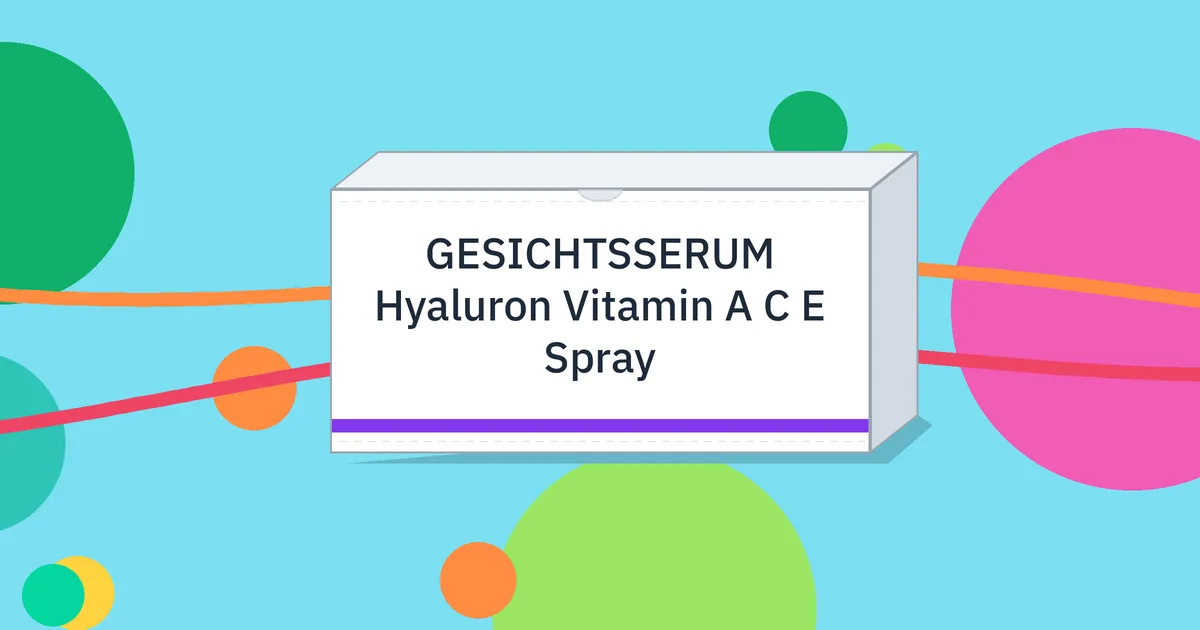 Symbolbild: Packung mit der Aufschrift GESICHTSSERUM Hyaluron Vitamin A C E Spray (PZN 20341921) – Verfügbarkeit und Bezug in Apotheken in Frankfurt am Main