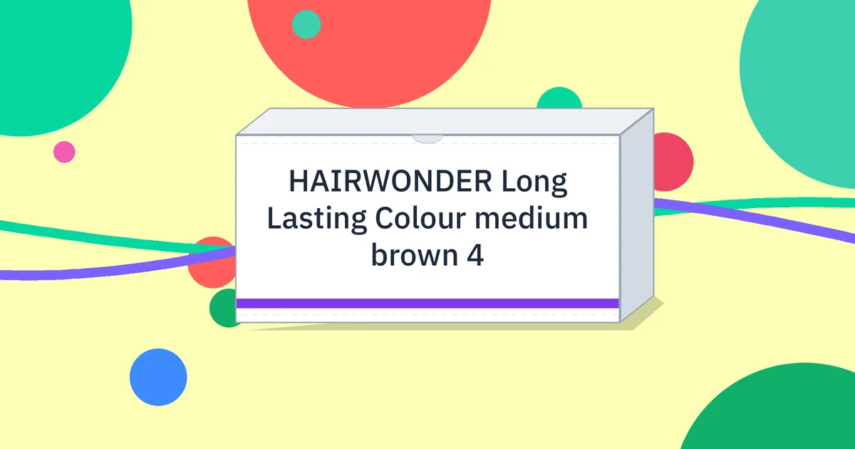 Symbolbild: Packung mit der Aufschrift HAIRWONDER Long Lasting Colour medium brown 4 (PZN 20630625) – Verfügbarkeit und Bezug in Apotheken in Frankfurt am Main