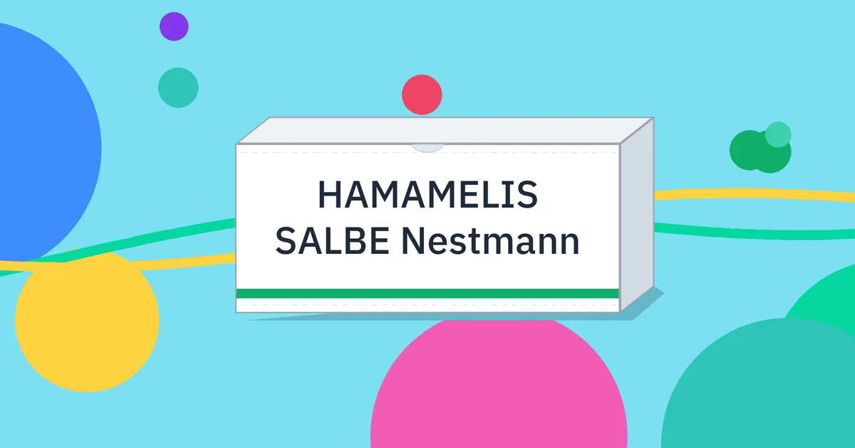 Symbolbild: Packung mit der Aufschrift HAMAMELIS SALBE Nestmann (PZN 05743639) – Verfügbarkeit und Bezug in Apotheken in Frankfurt am Main