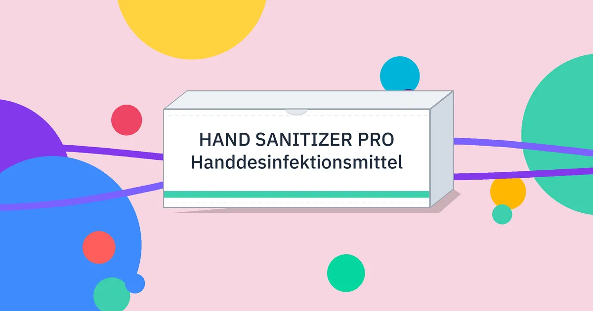 Symbolbild: Packung mit der Aufschrift HAND SANITIZER PRO Handdesinfektionsmittel (PZN 16740650) – Verfügbarkeit und Bezug in Apotheken in Frankfurt am Main