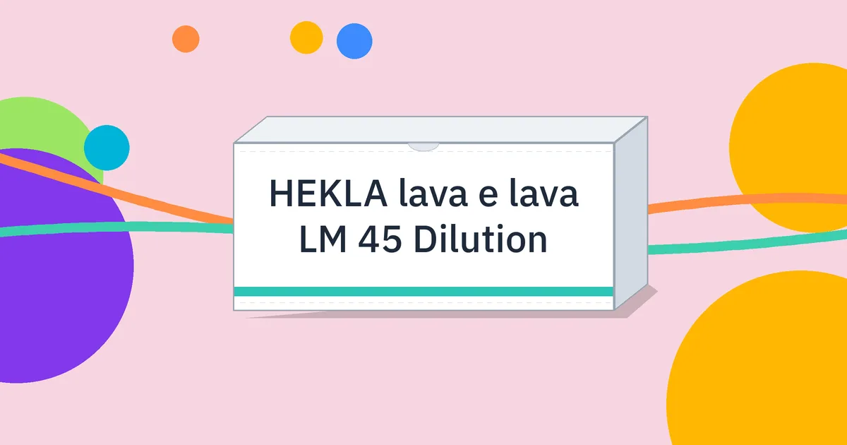 Symbolbild: Packung mit der Aufschrift HEKLA lava e lava LM 45 Dilution (PZN 12800705) – Verfügbarkeit und Bezug in Apotheken in Frankfurt am Main