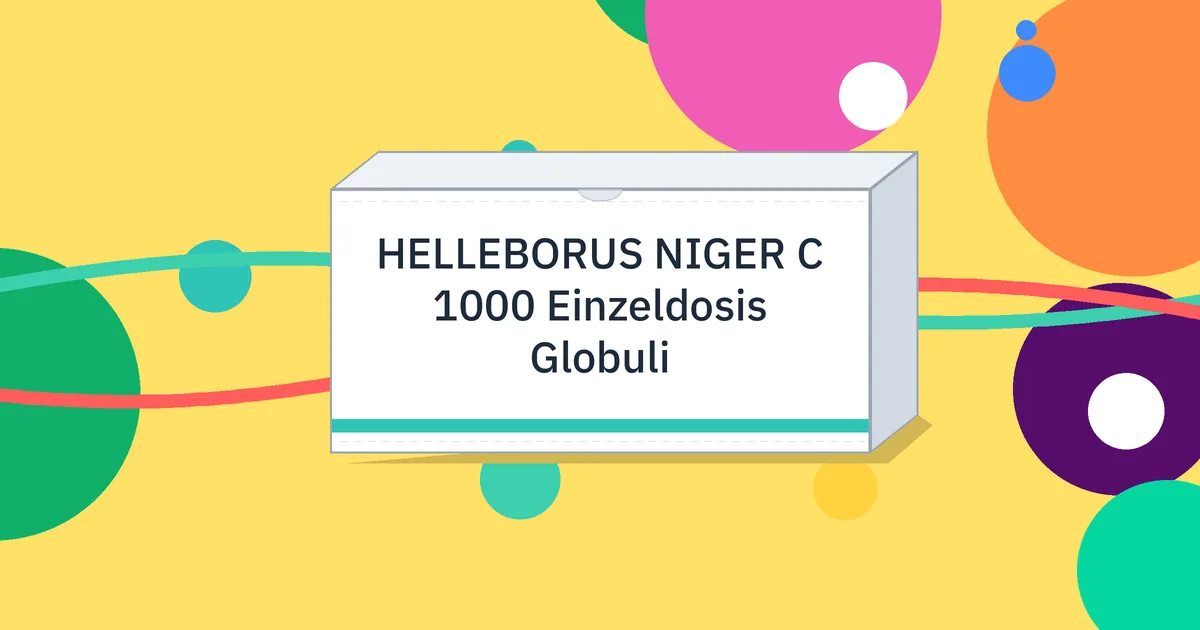 Symbolbild: Packung mit der Aufschrift HELLEBORUS NIGER C 1000 Einzeldosis Globuli (PZN 03033856) – Verfügbarkeit und Bezug in Apotheken in Frankfurt am Main
