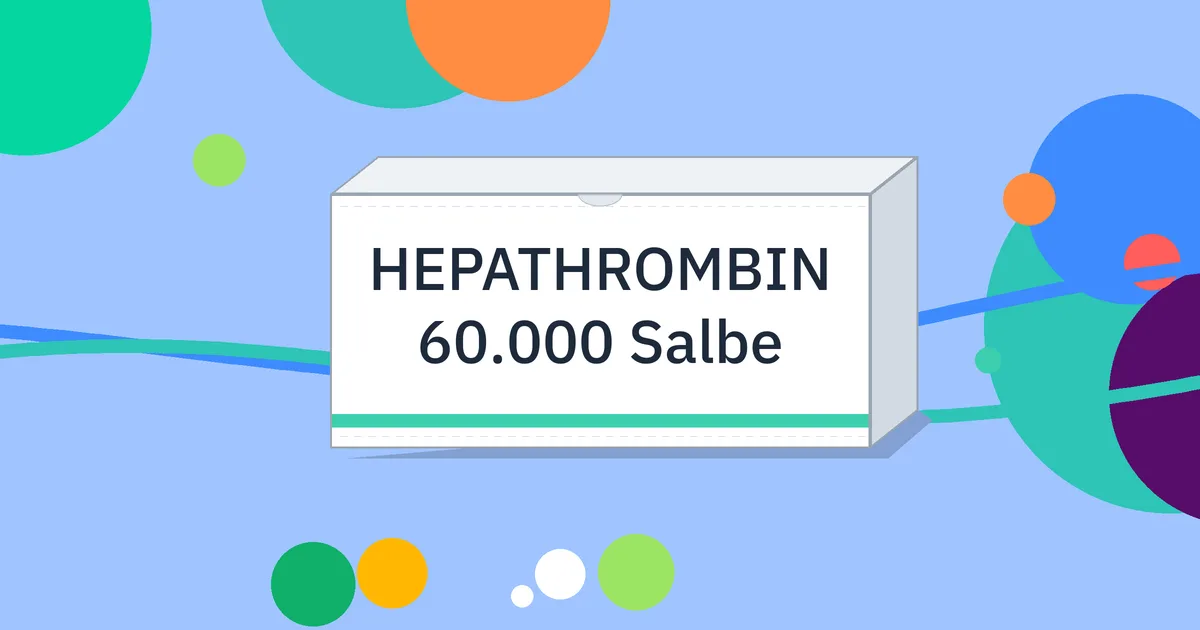 Symbolbild: Packung mit der Aufschrift HEPATHROMBIN 60.000 Salbe (PZN 02068686) – Verfügbarkeit und Bezug in Apotheken in Frankfurt am Main