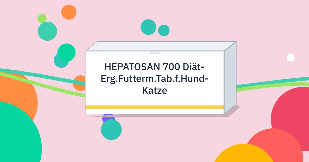 Symbolbild: Packung mit der Aufschrift HEPATOSAN 700 Diät-Erg.Futterm.Tab.f.Hund-Katze (PZN 13501057) – Verfügbarkeit und Bezug in Apotheken in Frankfurt am Main