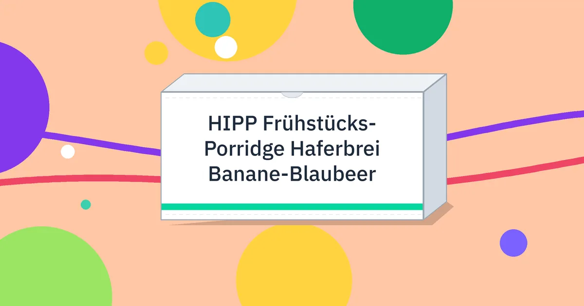 Symbolbild: Packung mit der Aufschrift HIPP Frühstücks-Porridge Haferbrei Banane-Blaubeer (PZN 15389475) – Verfügbarkeit und Bezug in Apotheken in Frankfurt am Main