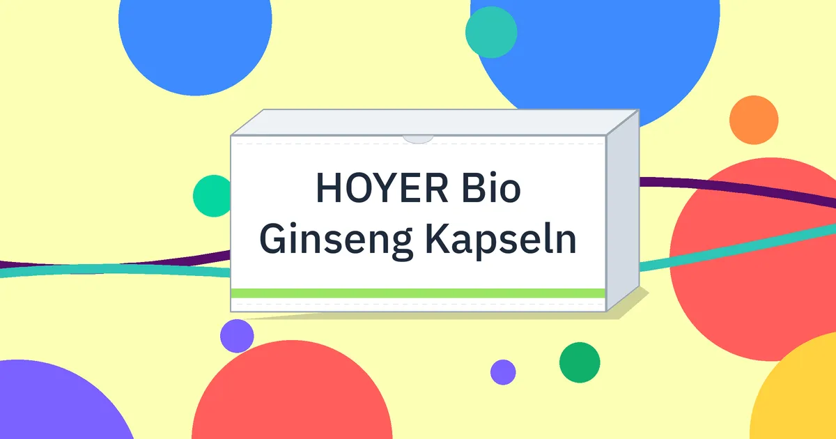 Symbolbild: Packung mit der Aufschrift HOYER Bio Ginseng Kapseln (PZN 04704488) – Verfügbarkeit und Bezug in Apotheken in Frankfurt am Main