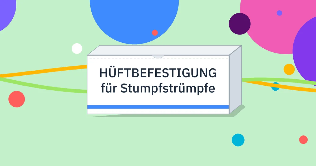 Symbolbild: Packung mit der Aufschrift HÜFTBEFESTIGUNG für Stumpfstrümpfe (PZN 20318514) – Verfügbarkeit und Bezug in Apotheken in Frankfurt am Main