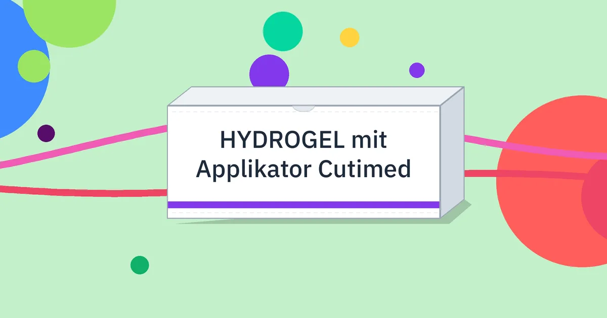 Symbolbild: Packung mit der Aufschrift HYDROGEL mit Applikator Cutimed (PZN 09335498) – Verfügbarkeit und Bezug in Apotheken in Frankfurt am Main