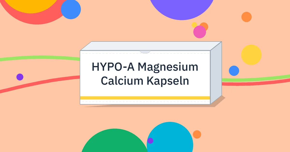 Symbolbild: Packung mit der Aufschrift HYPO-A Magnesium Calcium Kapseln (PZN 07690545) – Verfügbarkeit und Bezug in Apotheken in Frankfurt am Main