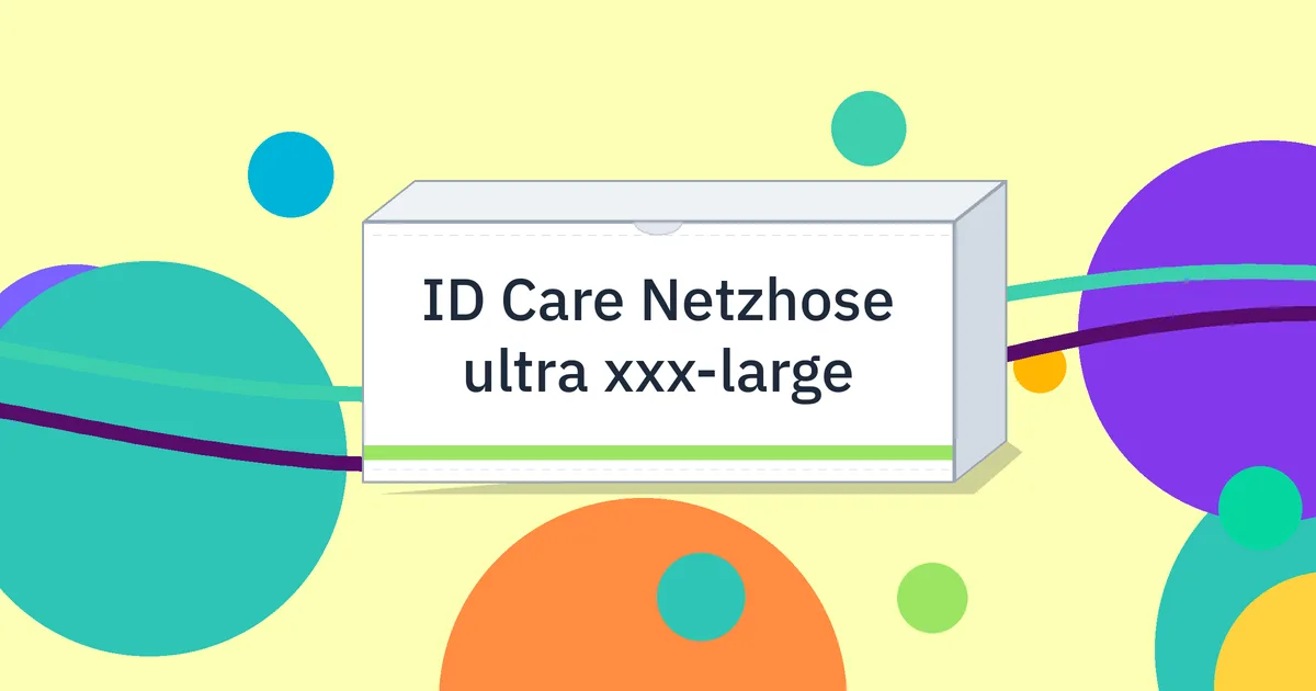 Symbolbild: Packung mit der Aufschrift ID Care Netzhose ultra xxx-large (PZN 18834125) – Verfügbarkeit und Bezug in Apotheken in Frankfurt am Main