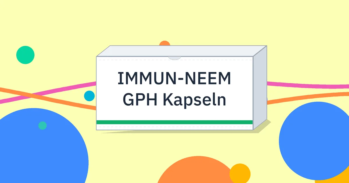 Symbolbild: Packung mit der Aufschrift IMMUN-NEEM GPH Kapseln (PZN 09918254) – Verfügbarkeit und Bezug in Apotheken in Frankfurt am Main