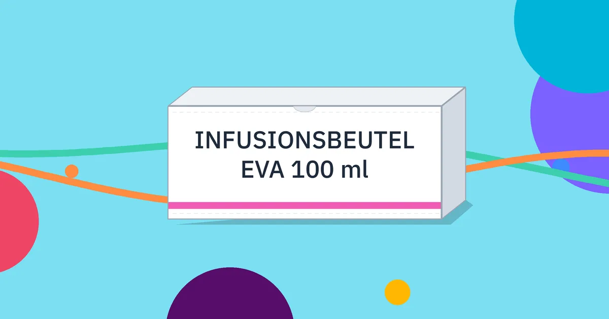 Symbolbild: Packung mit der Aufschrift INFUSIONSBEUTEL EVA 100 ml (PZN 18828389) – Verfügbarkeit und Bezug in Apotheken in Frankfurt am Main