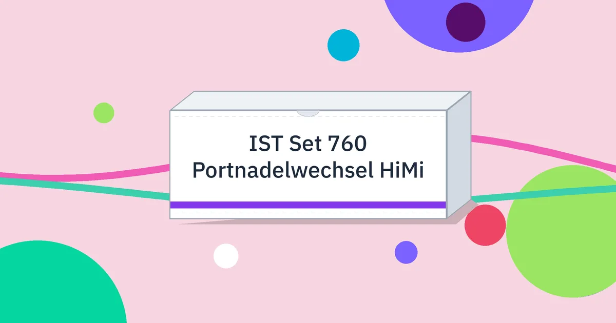 Symbolbild: Packung mit der Aufschrift IST Set 760 Portnadelwechsel HiMi (PZN 15895250) – Verfügbarkeit und Bezug in Apotheken in Frankfurt am Main