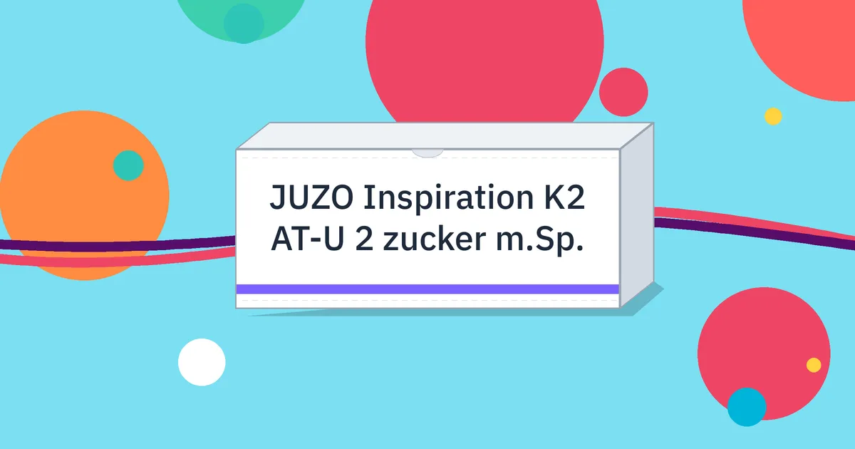 Symbolbild: Packung mit der Aufschrift JUZO Inspiration K2 AT-U 2 zucker m.Sp. (PZN 14927692) – Verfügbarkeit und Bezug in Apotheken in Frankfurt am Main