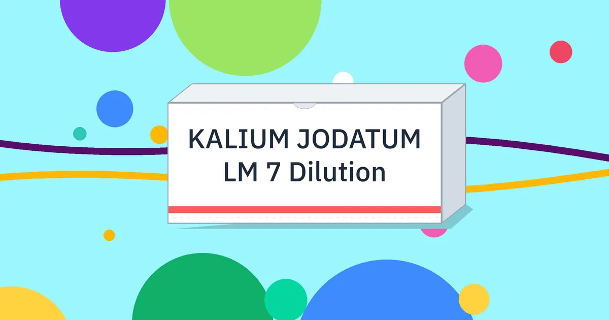 Symbolbild: Packung mit der Aufschrift KALIUM JODATUM LM 7 Dilution (PZN 12922348) – Verfügbarkeit und Bezug in Apotheken in Frankfurt am Main
