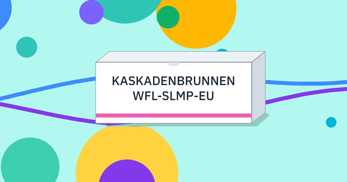 Symbolbild: Packung mit der Aufschrift KASKADENBRUNNEN WFL-SLMP-EU (PZN 09918165) – Verfügbarkeit und Bezug in Apotheken in Frankfurt am Main