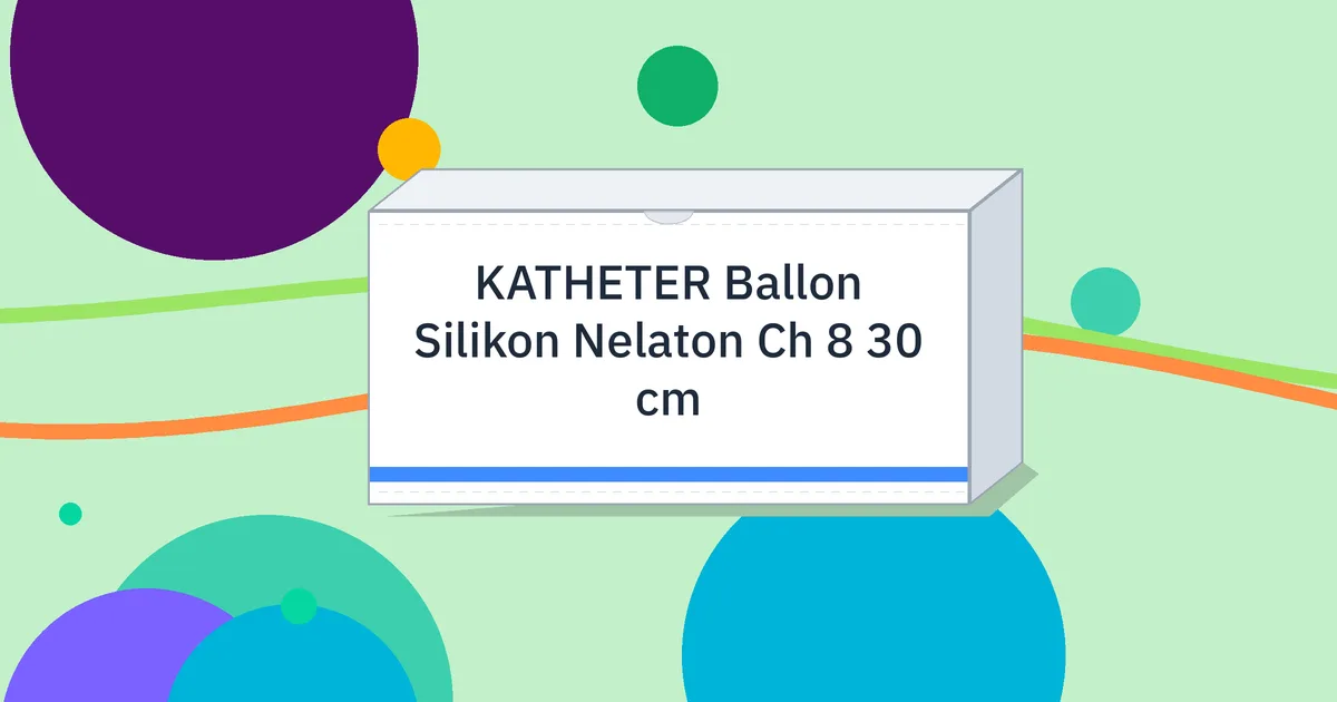 Symbolbild: Packung mit der Aufschrift KATHETER Ballon Silikon Nelaton Ch 8 30 cm (PZN 01085553) – Verfügbarkeit und Bezug in Apotheken in Frankfurt am Main