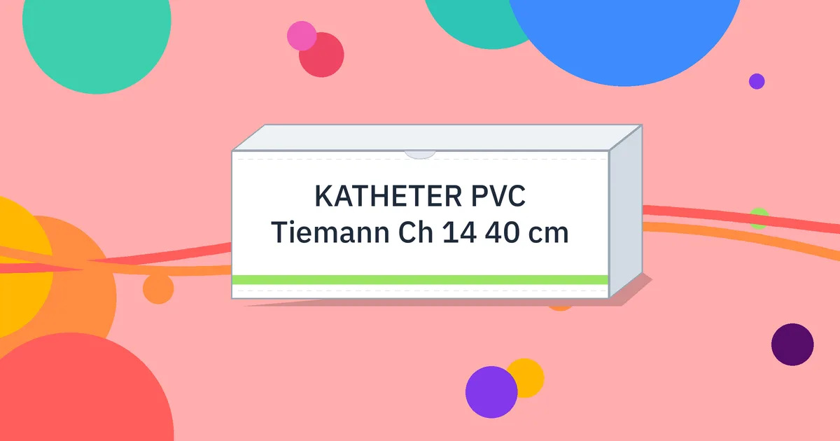 Symbolbild: Packung mit der Aufschrift KATHETER PVC Tiemann Ch 14 40 cm (PZN 10085109) – Verfügbarkeit und Bezug in Apotheken in Frankfurt am Main