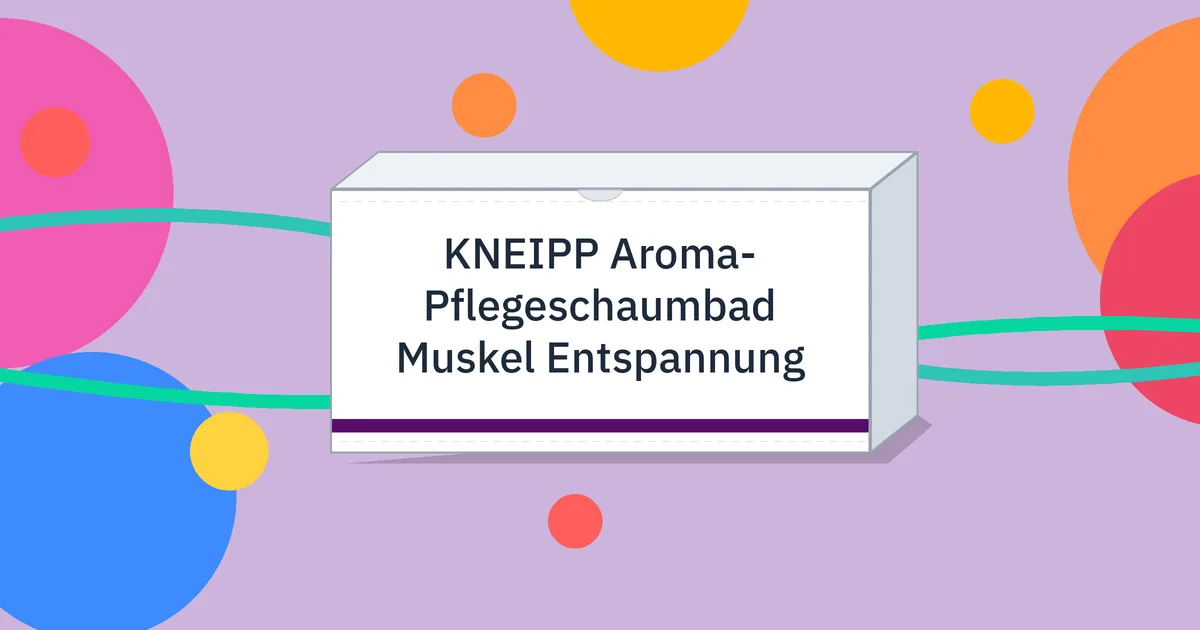 Symbolbild: Packung mit der Aufschrift KNEIPP Aroma-Pflegeschaumbad Muskel Entspannung (PZN 18076015) – Verfügbarkeit und Bezug in Apotheken in Frankfurt am Main