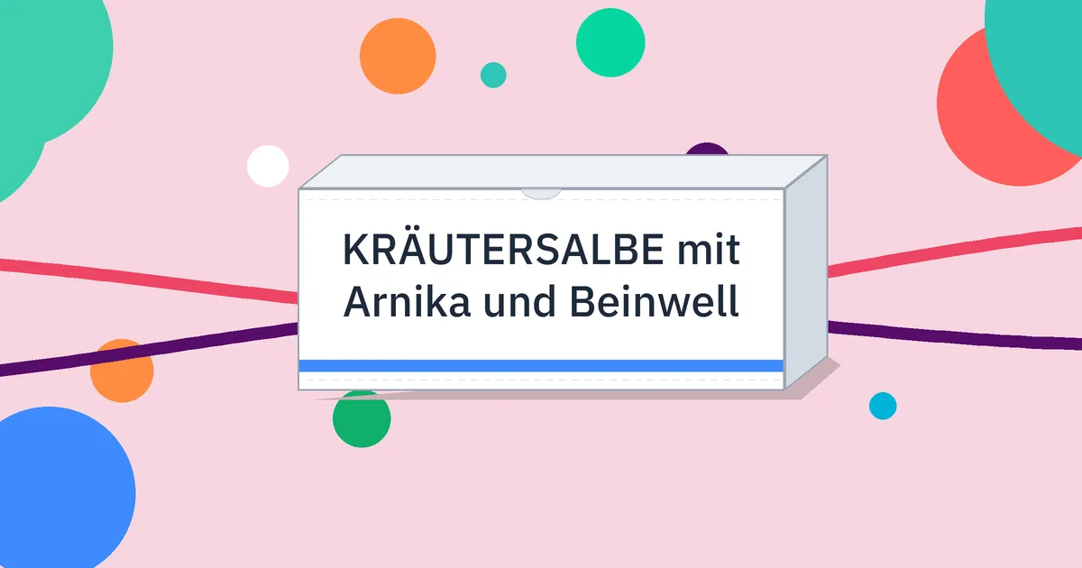 Symbolbild: Packung mit der Aufschrift KRÄUTERSALBE mit Arnika und Beinwell (PZN 18249674) – Verfügbarkeit und Bezug in Apotheken in Frankfurt am Main