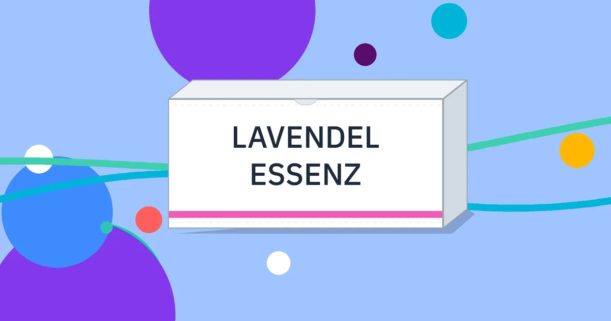 Symbolbild: Packung mit der Aufschrift LAVENDEL ESSENZ (PZN 09234076) – Verfügbarkeit und Bezug in Apotheken in Frankfurt am Main