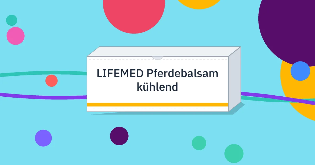 Symbolbild: Packung mit der Aufschrift LIFEMED Pferdebalsam kühlend (PZN 19382429) – Verfügbarkeit und Bezug in Apotheken in Frankfurt am Main