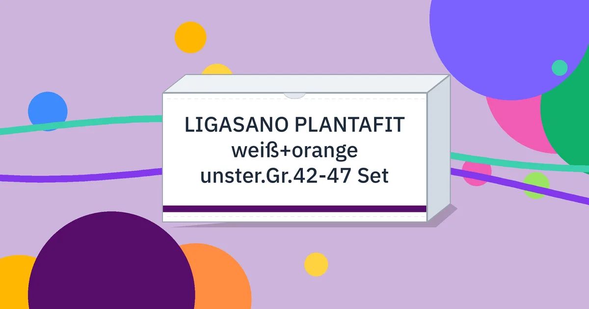 Symbolbild: Packung mit der Aufschrift LIGASANO PLANTAFIT weiß+orange unster.Gr.42-47 Set (PZN 20279458) – Verfügbarkeit und Bezug in Apotheken in Frankfurt am Main