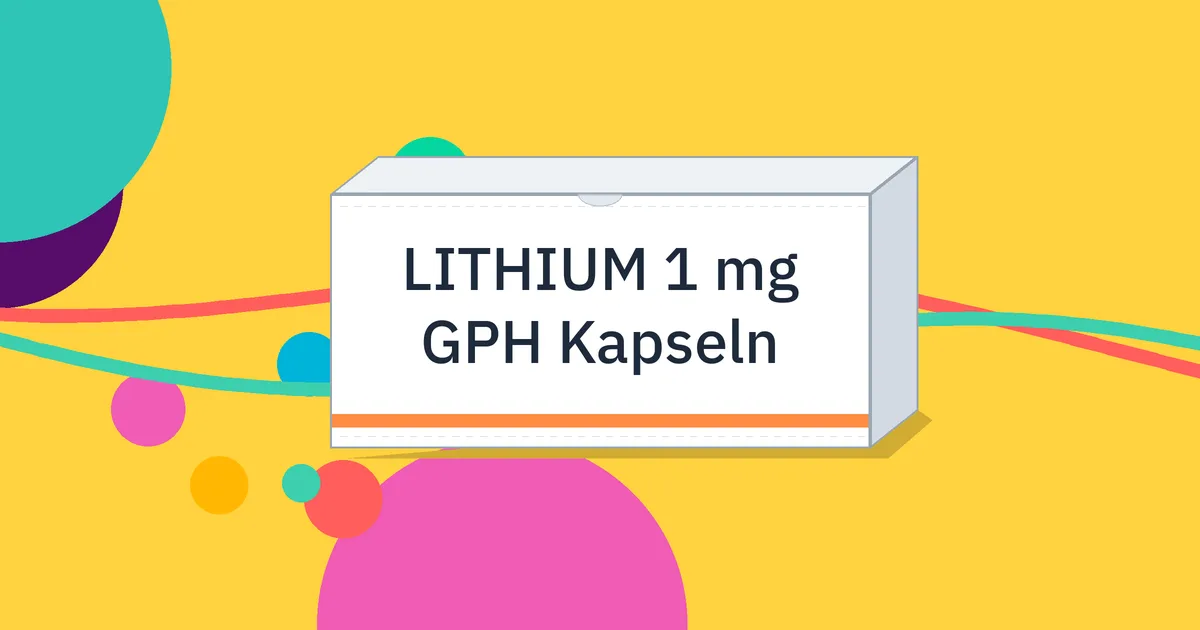 Symbolbild: Packung mit der Aufschrift LITHIUM 1 mg GPH Kapseln (PZN 19540503) – Verfügbarkeit und Bezug in Apotheken in Frankfurt am Main